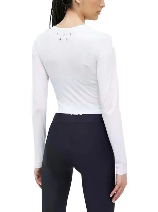 CASALL Logo-print Long-sleeved T-shirt - White