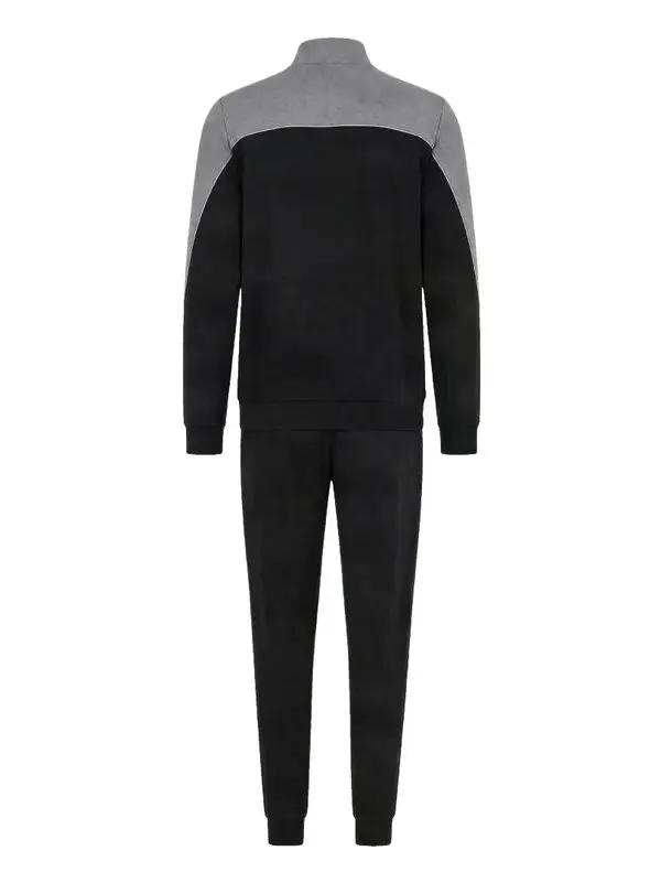 EA7 Logo-print Panelled Tracksuit - Black