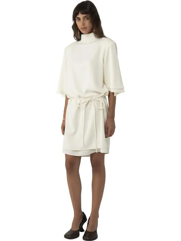 Arakii Belted Mini Dress - Off-white