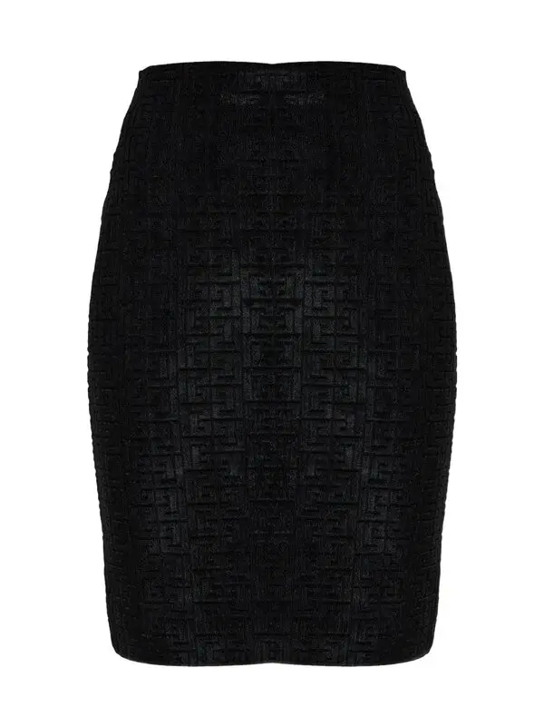 Balmain Monogram Midi Skirt - Multicolor