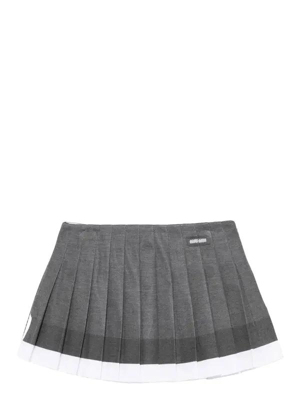 Miu Miu Pleated Mini Skirt - Multicolor