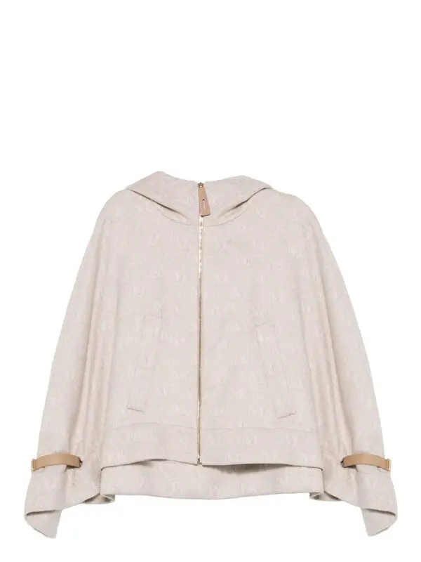 Max Mara Wool Hooded Cape - Multicolor
