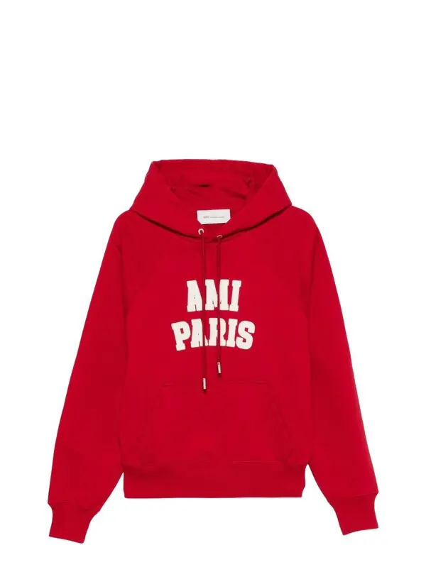 AMI Paris Logo Cotton Hoodie - Multicolor