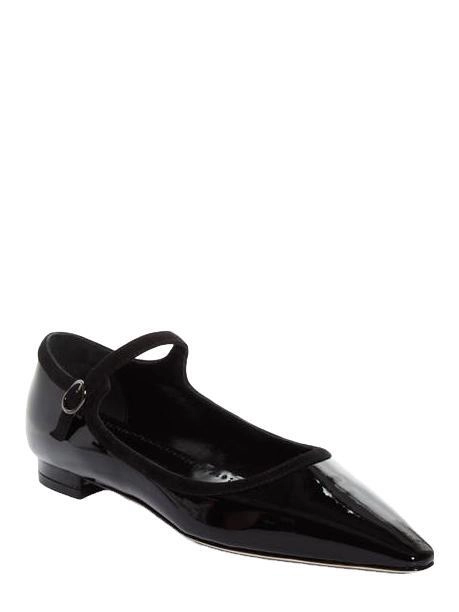 Manolo Blahnik Perdiccamod Mary Jane Leather Pump - Black