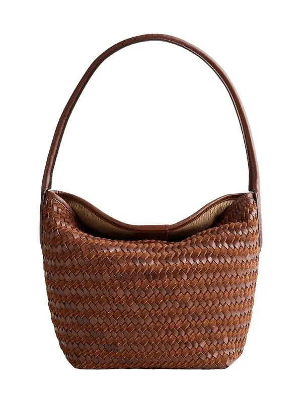 Madewell The Signature Woven Shoulder Bag - Mocha