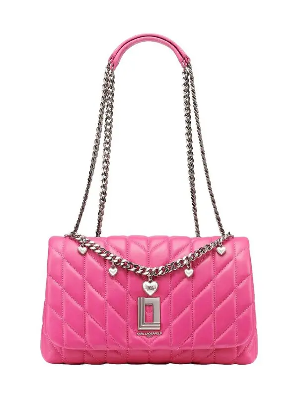 Karl Lagerfeld Paris Lafayette Shoulder Bag - Fuchsia