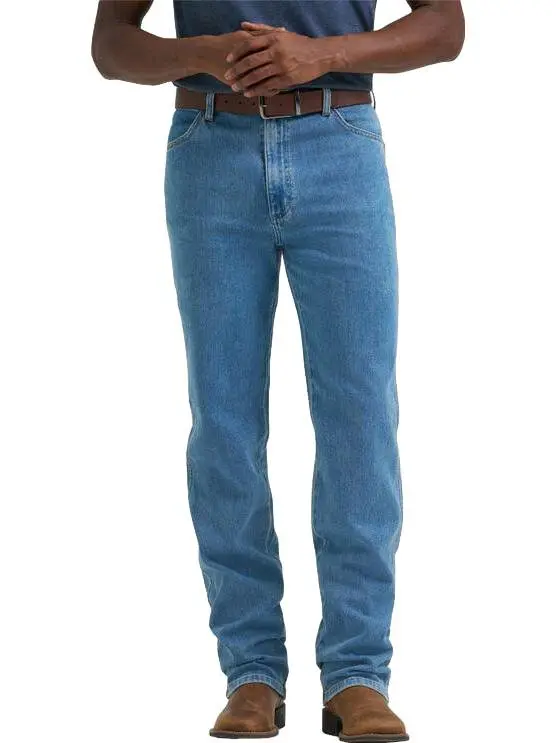 Wrangler Western Tough Lite Slim Fit Jeans - Faded Stone