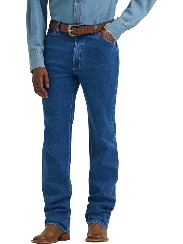 Wrangler Western Tough Lite Slim Fit Bootcut Jeans - Stone