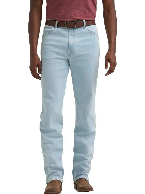 Wrangler Western Tough Lite Slim Fit Bootcut Jeans - Lightwash