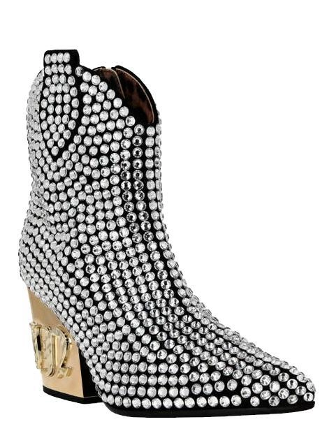 Philipp Plein Boots High Heels Mid Gothic Plein - Silver