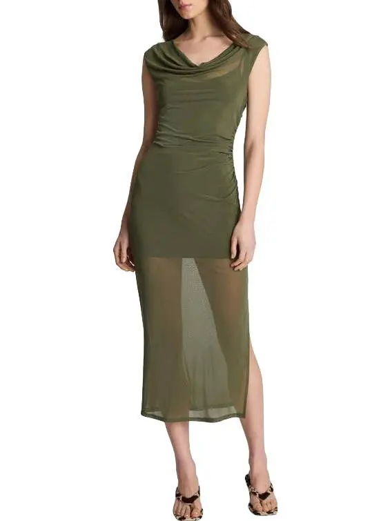 KENNETH COLE COLLECTION Sleeveless Cowl Neck Dress - Breen