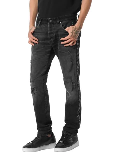 Philipp Plein 5-pocket Super Straight Cut Jeans Stars - Diamondleo