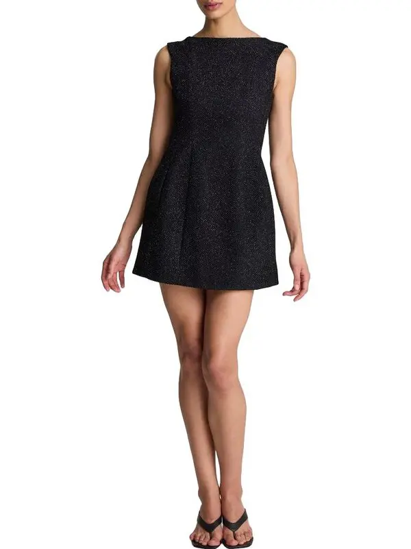 KENNETH COLE COLLECTION Metallic Sleeveless Minidress - Black