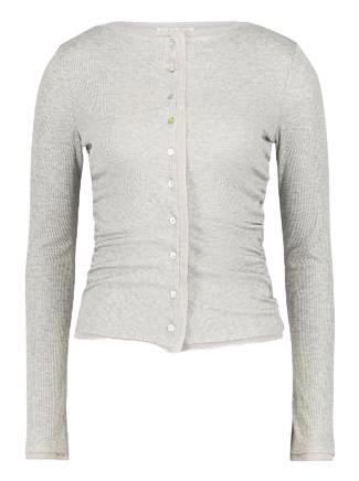 SAEMDI Maja Rib Jersey Cardigan - Light Grey