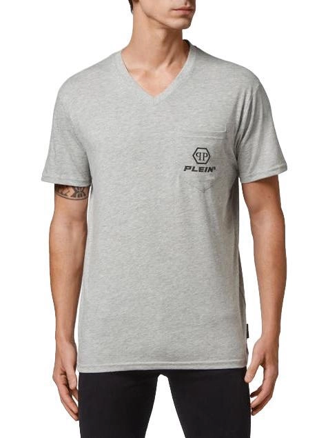 Philipp Plein T-shirt V-neck Ss - Grey