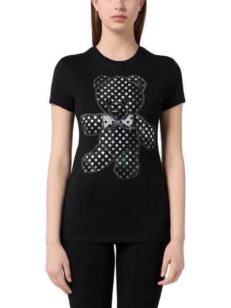 Philipp Plein Sexy Pure Fit T-shirt Strass Teddy - Black