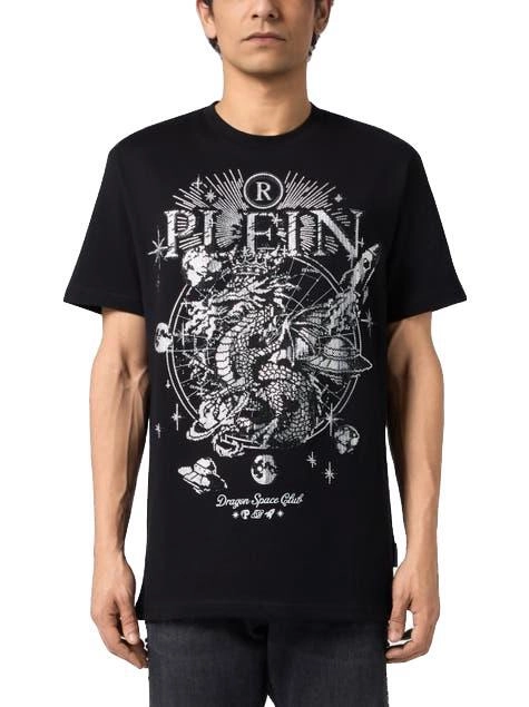 Philipp Plein Round Neck T-shirt Dragon Stones - Black