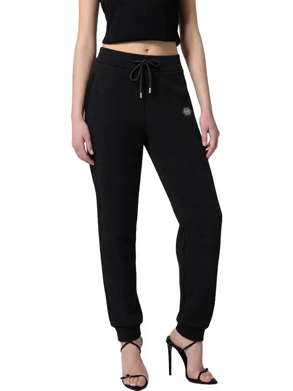 Philipp Plein Jogging Pants Jacquard Monogram - Black