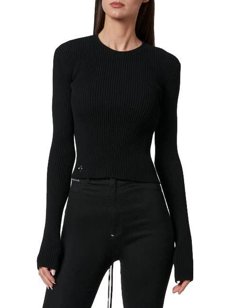 Philipp Plein Knit Criss Cross Top - Black