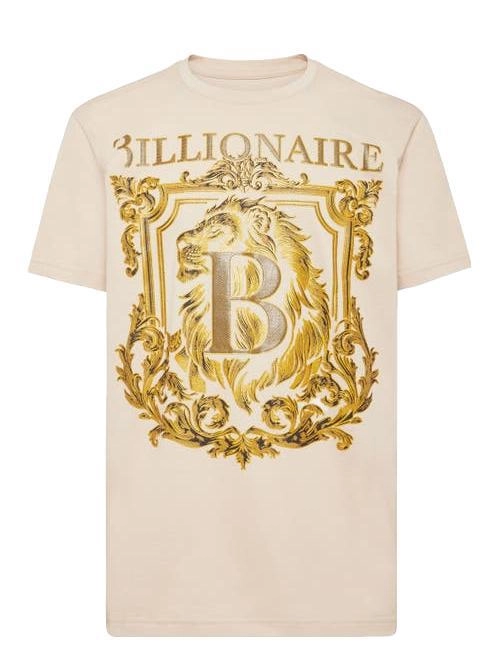 BILLIONAIRE T-shirt Round Neck Ss Lion B Frame - Beige