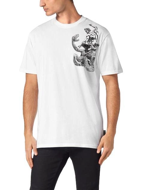 Philipp Plein T-shirt Round Neck Ss Tattoo - White