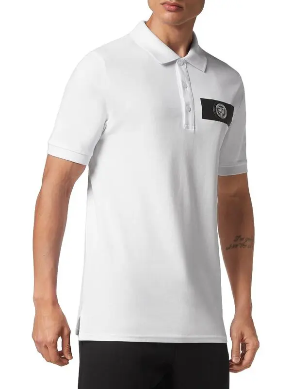PLEIN SPORT Polo Shirt Scratch - White