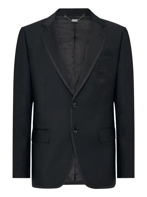 BILLIONAIRE Blazer Embroidered Logo - Black