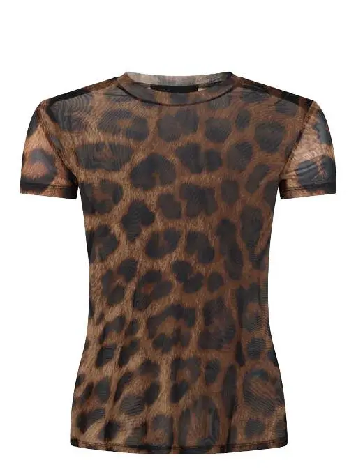 Philipp Plein Tulle Sexy Pure Fit T-shirt - Leopard