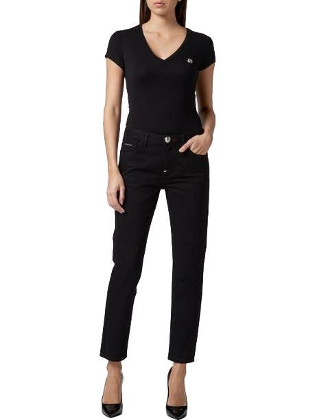 Philipp Plein Jeans Boyfriend Fit Angel - Black