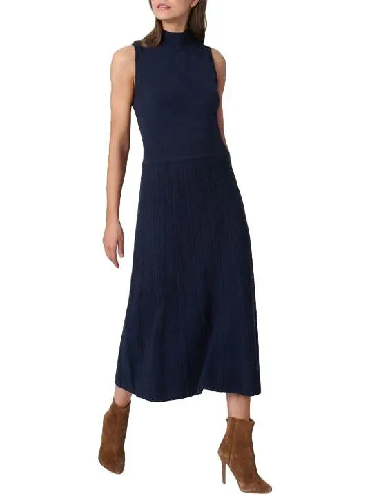Shoshanna Eldridge Cable Knit Carmen Dress - Navy