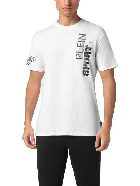 PLEIN SPORT T-shirt Round Neck Ss Wave - White