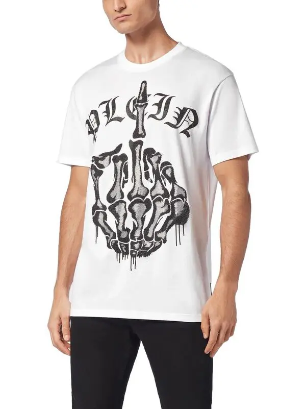 Philipp Plein T-shirt Round Neck Iconic Plein - White