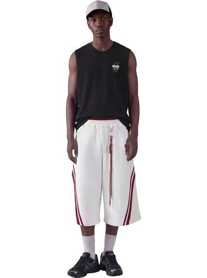 AELFRIC EDEN Baggy Longline Sweat Shorts - Grey
