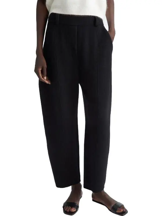 LISA YANG Barrel Wool & Cashmere Trousers - Black