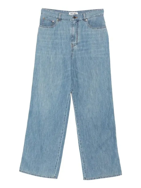 Miu Miu Flared Denim Jeans - Multicolor