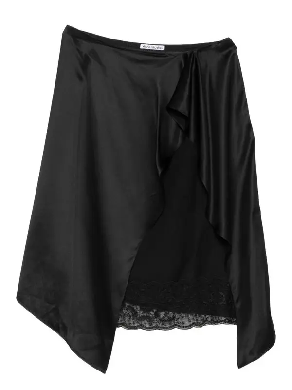 Acne Studios Satin Midi Skirt - Multicolor