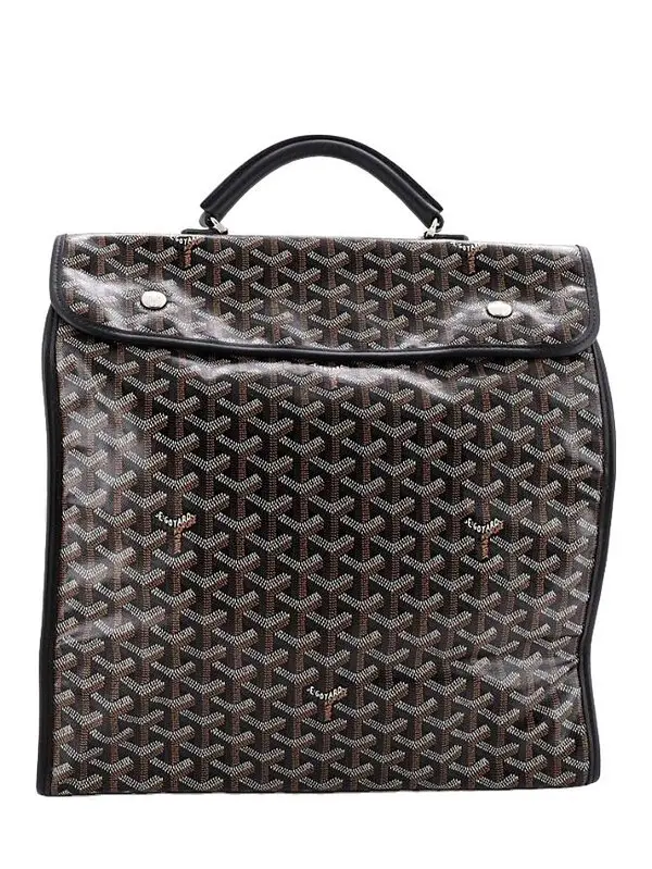 Goyard Saint Leger Briefcase Backpack Coated Canvas - Black