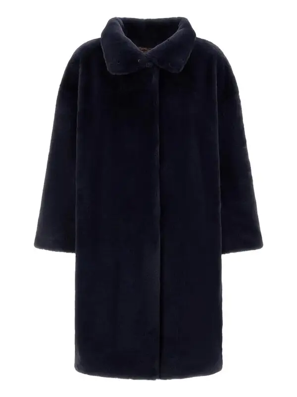 Herno Faux Fur Coat - Blue