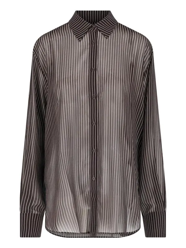 THE FRANKIE SHOP Striped Shirt "peri - Brown