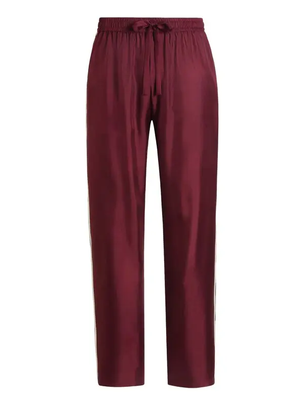 Dolce & Gabbana Vanity Silk Twill Trousers - Bordeaux
