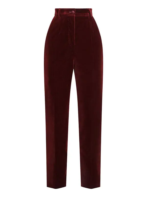 Dolce & Gabbana Velvet Trousers - Purple