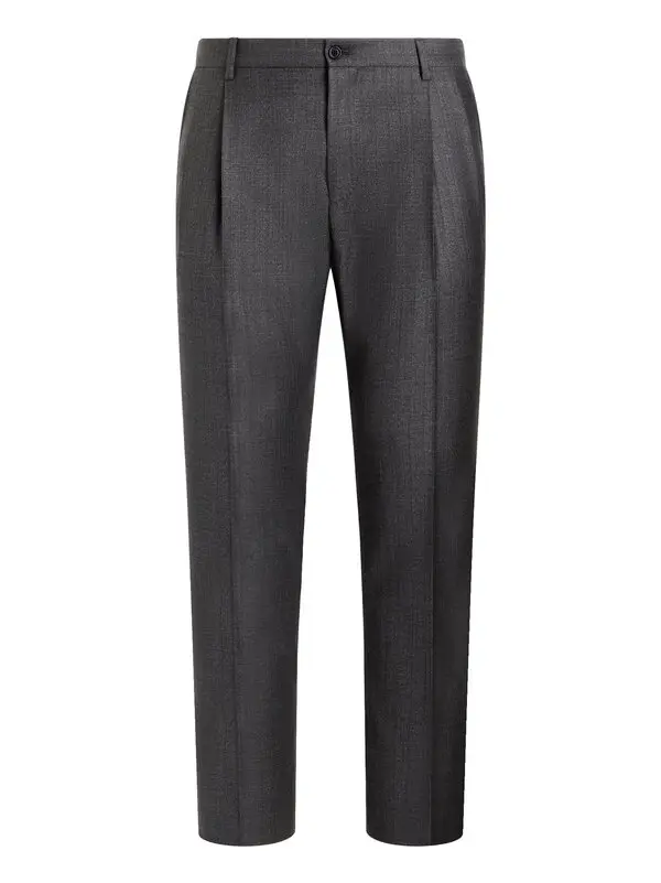 Dolce & Gabbana Pinstripe Virgin Wool Trousers - Multicolor