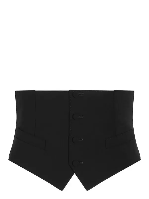 Dolce & Gabbana Micro-rib Cummerbund - Black