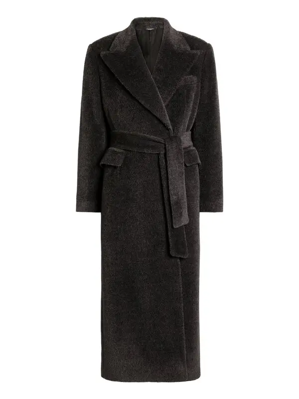 Dolce & Gabbana Double-breasted Alpaca Coat - Grey