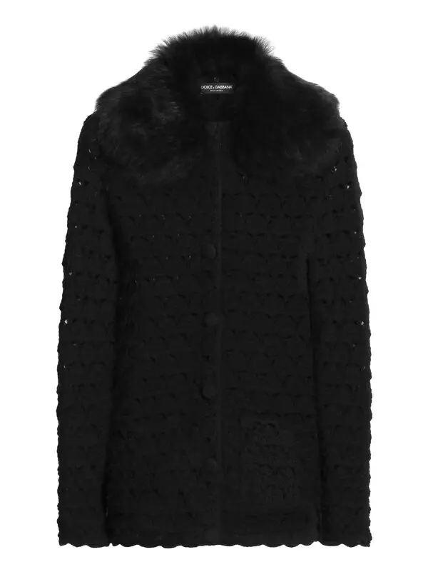 Dolce & Gabbana Crochet Jacket - Black