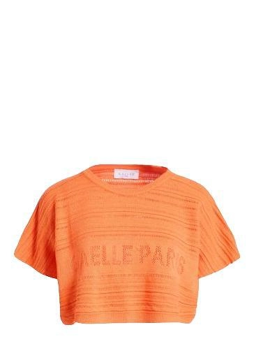 GAELLE PARIS Sweater Size Cotton, Acrylic - Orange