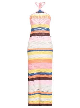 GAELLE PARIS Maxi Dress Size Acrylic, Cotton - Pink