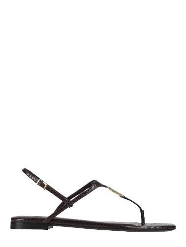 Fendi Thong Sandal Size Leather - Brown