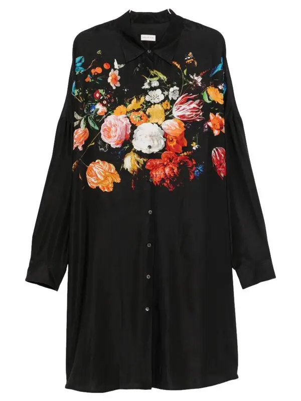 Dries Van Noten Printed Long Dress - Multicolor