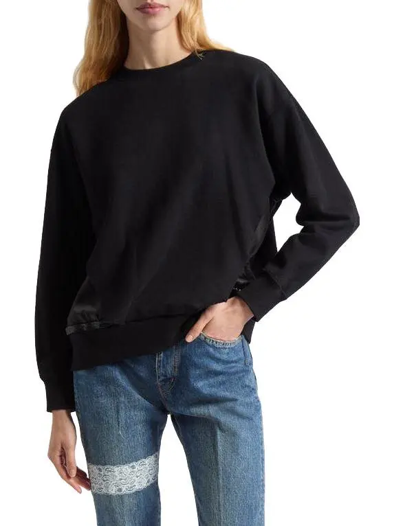Undercover Paneled Bead Trim Sweatshirt - Black